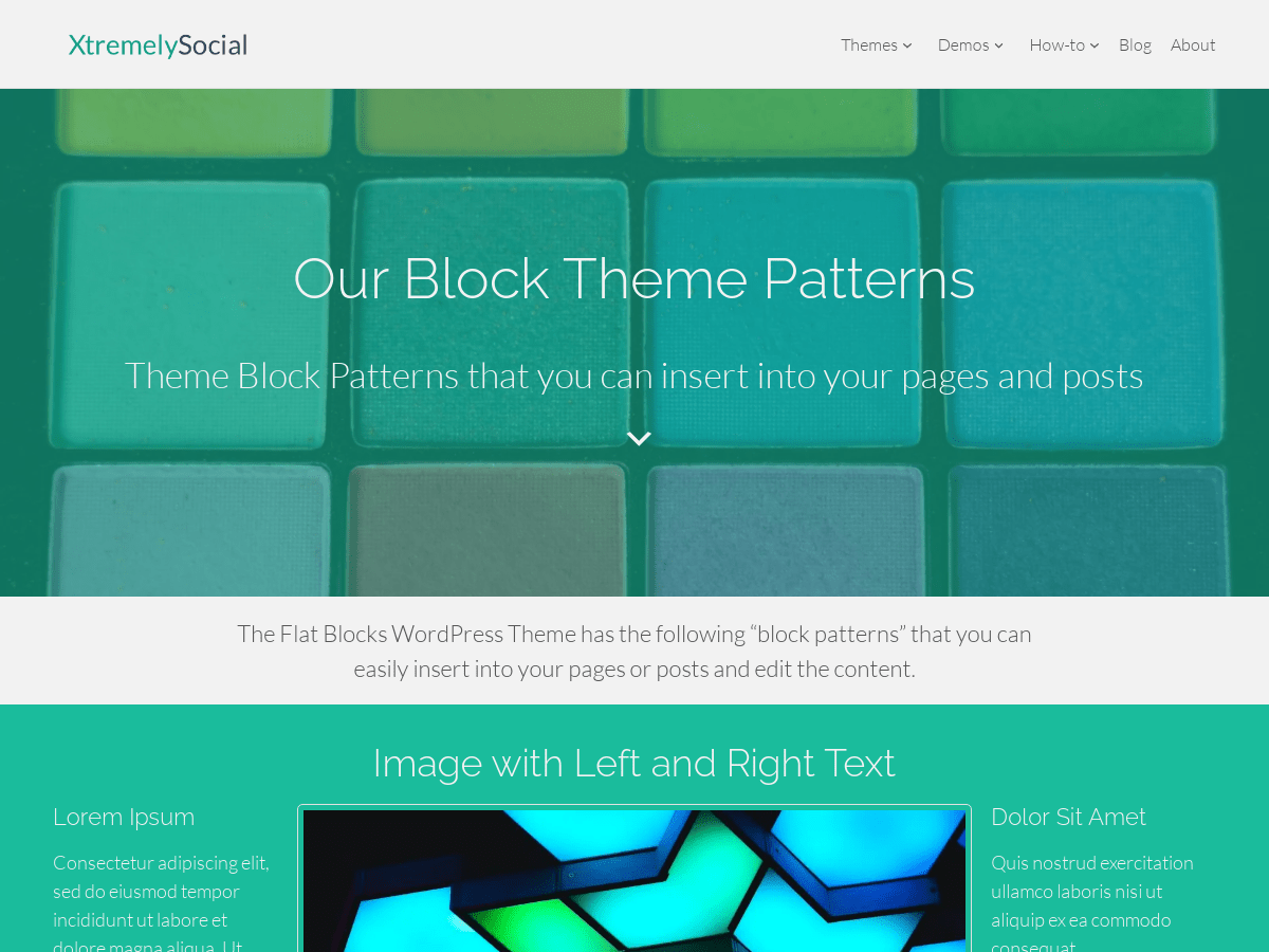 Our Block Theme Patterns - XtremelySocial