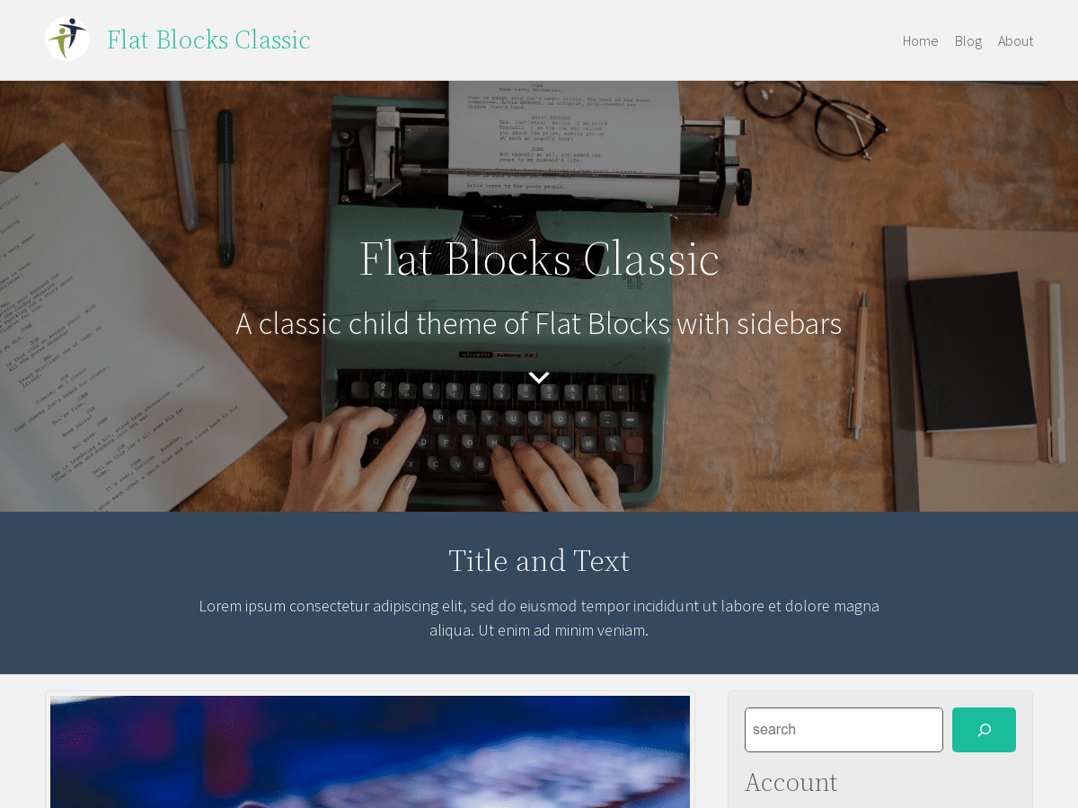 Flat Blocks Classic WordPress Theme - XtremelySocial