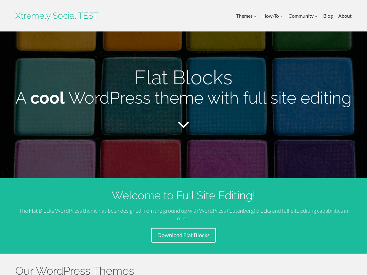Flat Blocks WordPress Theme - XtremelySocial